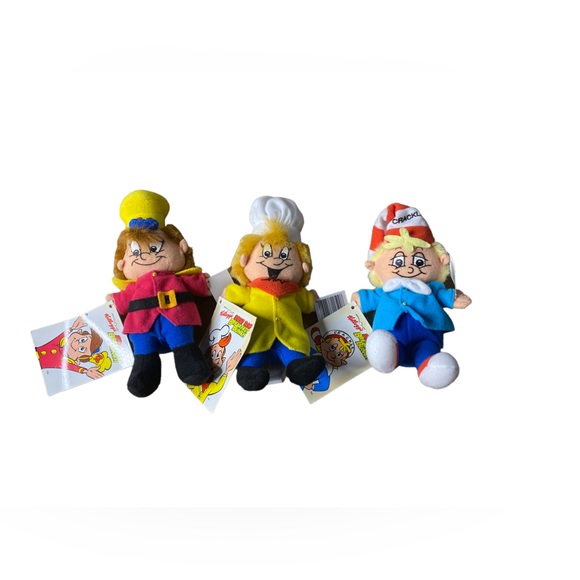 Toys | Kelloggs Snap Crackle Pop Plush Dolls 1997 Bean Bag Breakfast ...